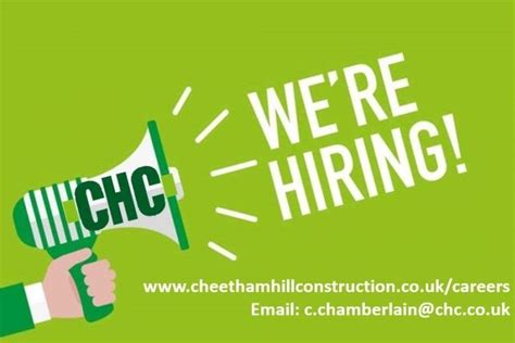 We Are Recruiting… Chc Has Powered Into 2025 With Some Fantastic New Projects And Were Ready