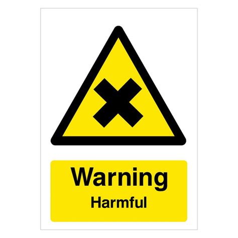 Warning Harmful Sign Signdesignhub