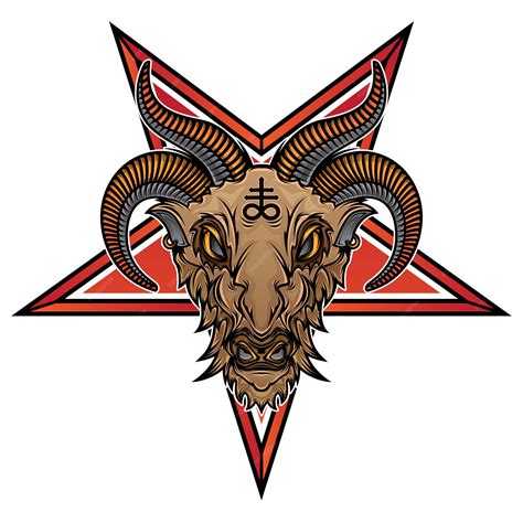 Premium Vector Baphomet Demon Goat Head