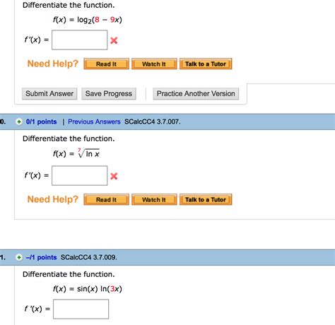 Solved Differentiate The Function F X Log X Chegg