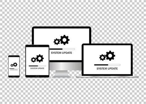 Premium Vector System Update Set It Administrators Installing Updates