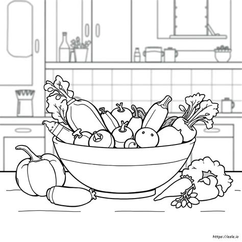 Vegetables Drawing For Colouring