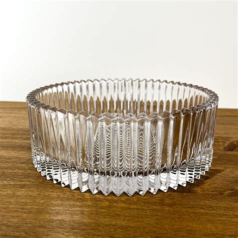 Vintage Mikasa Diamond Fire Cut Crystal Bowl 6 Inch Her Vintage