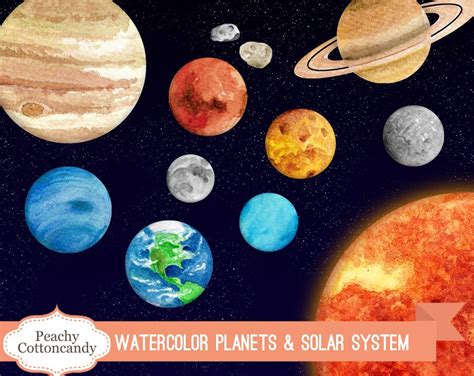 Solar System Watercolor At Explore Collection Of