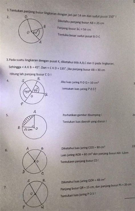 1Tentukan panjang busur lingkaran dengan jari | StudyX