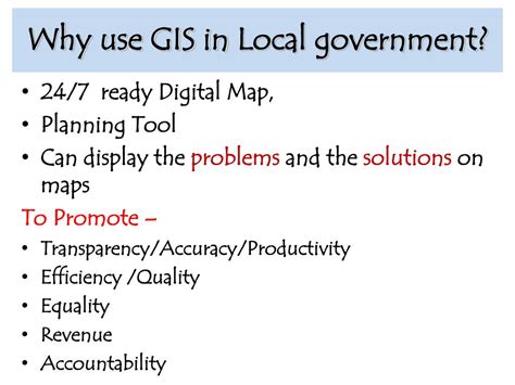 Ppt Gis A Tool For Proper Planning And Informed Decision Making