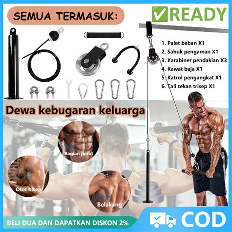 Jual Pull Down Katrol Pulldown Catrol Alat Fitness Kabel Gym Diy Cable