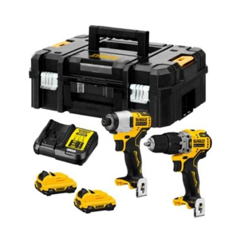 Dewalt Dck2111l2t Combo Set สว่านกระแทก ไขควงอิมแพคไร้สาย 12v Dcd706 Dcf801 แบต 3 0ah X 2 1