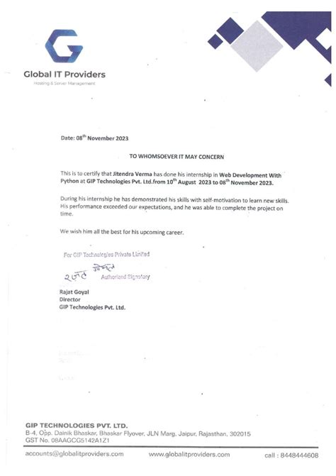 Jitendra Verma On Linkedin Webdevelopment Python Internship Techjourney