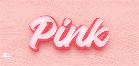 Premium Psd Soft Pink 3d Style Text Effect Template