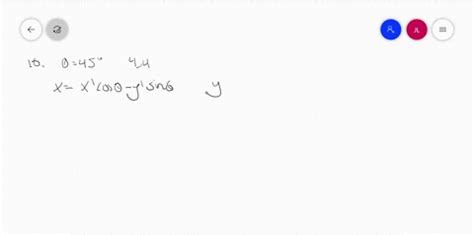 SOLVED In Exercises the x y coordinate system has been rotated θdegrees from the xy