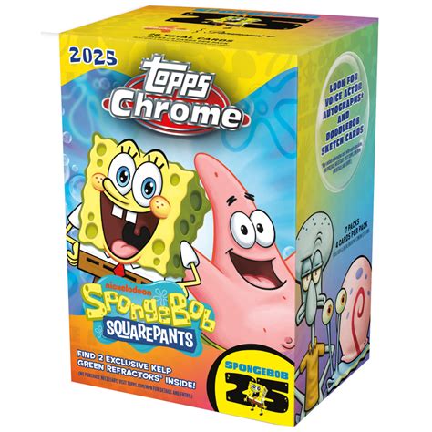 2025 Topps Chrome Spongebob 25th Anniversary Value Box Se Checklist