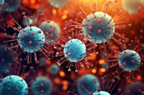 Premium Photo Virus Or Bacteria Microbial Particles Background