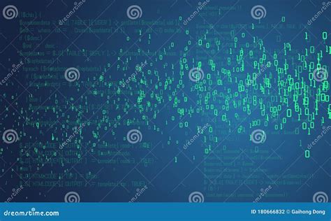 Abstract Technology Binary Code Backgrounddigital Binary Data And