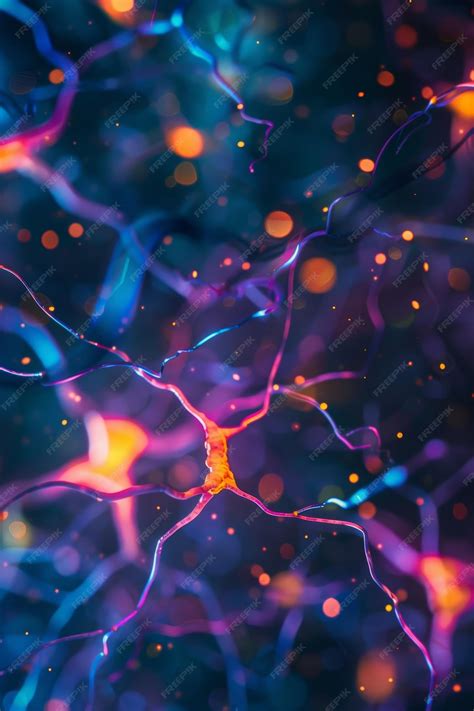 Dynamic Neural Network Activity Vibrant Visualization Of Neurons And Synapses Firing In Human