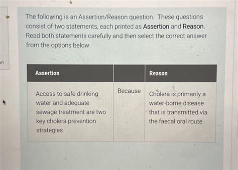 Solved The Following Is An Assertionreason Question These