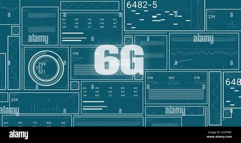 image of 6g text over data processing social media business and