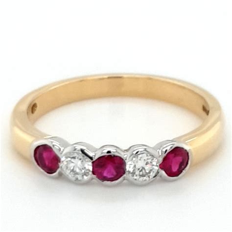 18ct Gold Ruby And Diamond Eternity Ring Forum Jewellers
