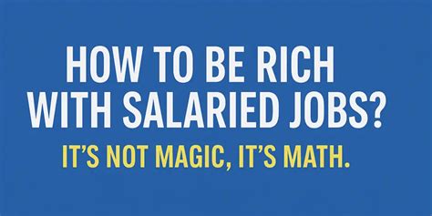 How To Be Rich With Salaried Jobs Yourstory