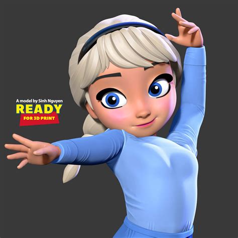 Young Elsa 3d Model By Sinh Nguyen