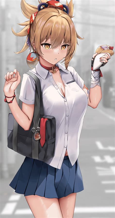 Schoolgirl Yoimiya Ryoimiyamains