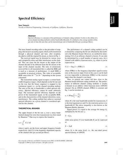 PDF Spectral Efficiency