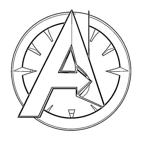 Best Avengers Logo Coloring Pages Free Printable Pdf
