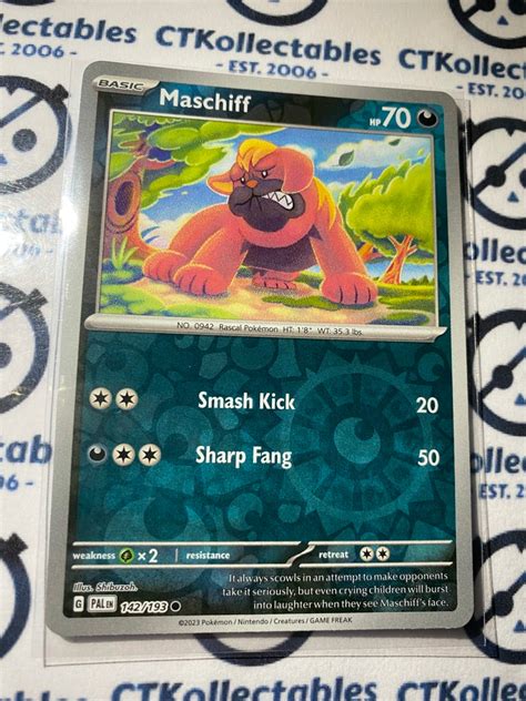 Maschiff Reverse Holo 142193 2023 Paldea Evolved Pokemon Card