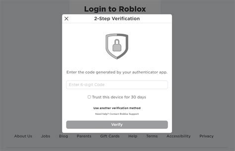 Troubleshooting 2 Step Verification Roblox Support