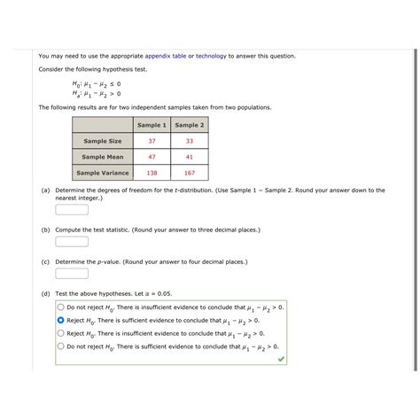 solved you may need to use the appropriate appendix table or