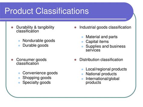 What Is The Product Classification At Bambi Foust Blog