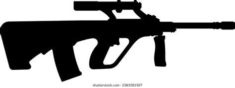 Firearm Vector Gun Soldier Shoot Stock Vector Royalty Free 2383581507