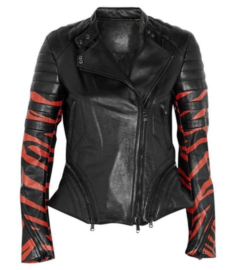 Ladies Tiger Print Jacket Tiger Print Leather Womens Jacket