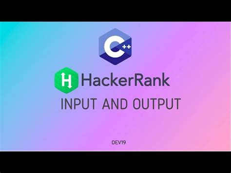 Input And Output Hackerrank C Solutions YouTube