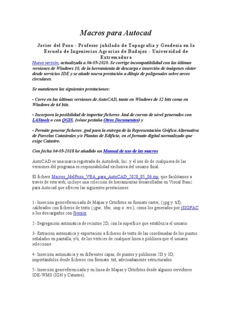 Macros Para Autocad Pdf Cad Automático Informática Macros Para Autocad Pdf Cad Automático Informática