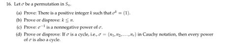 solved let sigma be a permutation in s n prove there is a