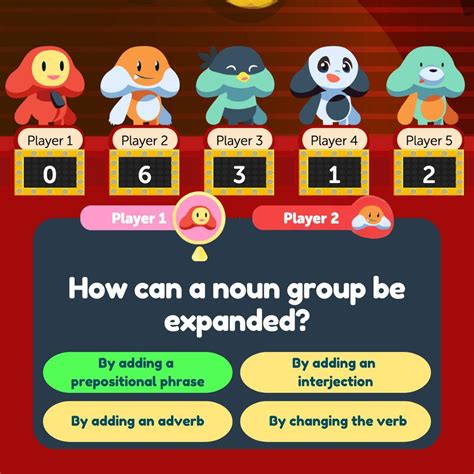 Noun Groups Lets Quiz Top Teacher
