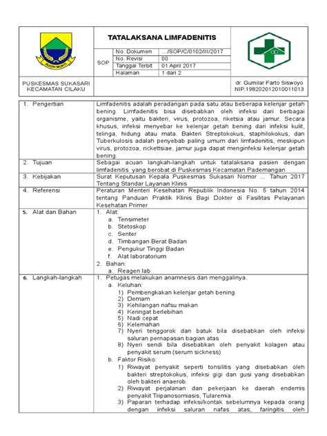 Tatalaksana Limfadenitis Pdf