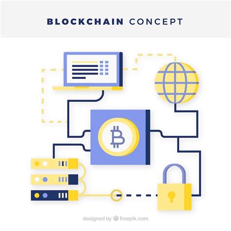 Free Vector Infographic Blockchain Concept