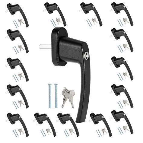 Manilla De Ventana Manilla De Puerta Llave De Aluminio Con 2 Llaves Con Llave Negro 16x Leroy