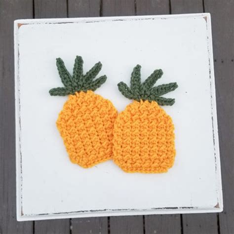 Pineapple Coaster Crochet Pattern Fruit Decor Pdf Download Only
