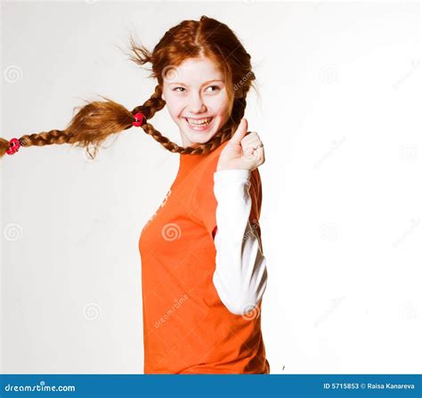 Lovely Redhead Girl Stock Image Image Of Lovely Joyful 5715853