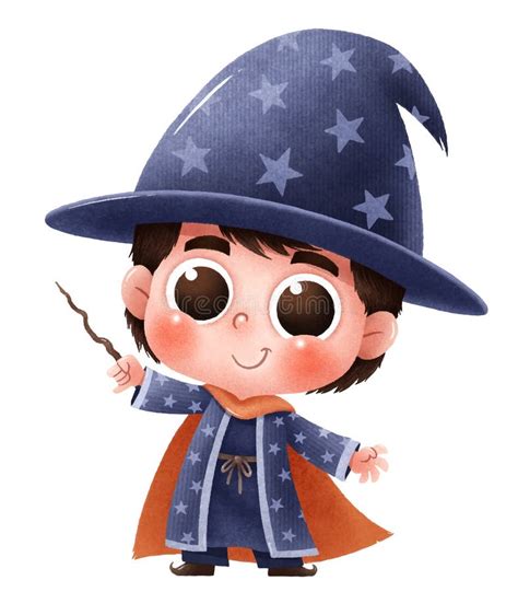 Cute Wizard Costume Stock Vector Illustration Of Magician 259800084