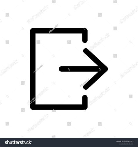 Exit Icon Logout Output Outlet Out Stock Vector Royalty Free 2197472075 Shutterstock