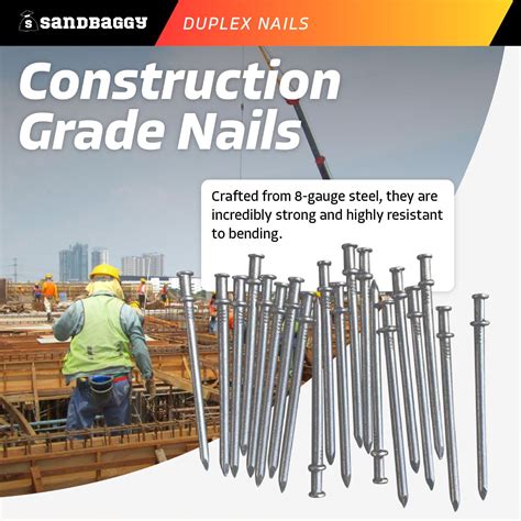16d Duplex Nails 35 Long Concrete Forms And Scaffolding Sandbaggy