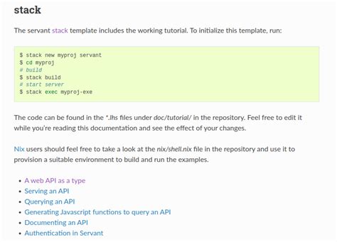 tutorial entire tutorial listed under stack · issue 1495 · haskell