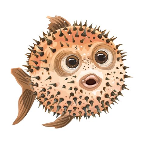 Premium Vector Pufferfish Vector Illustration Isolated On White