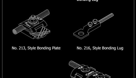 54typical Bonding Lugs And Plates Details Autocad File Free Download