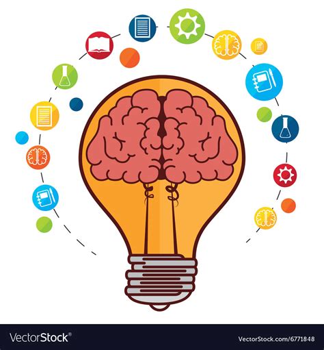 Cartoon Brain Idea Creative Design Isolated Vector Im Vrogue Co