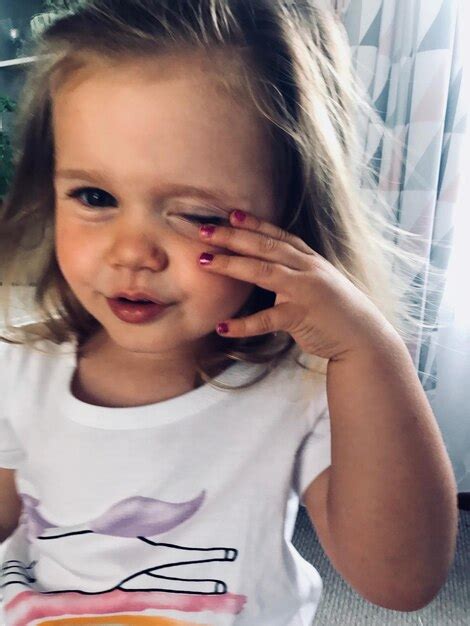 Premium Photo Cute Girl Crying At Home